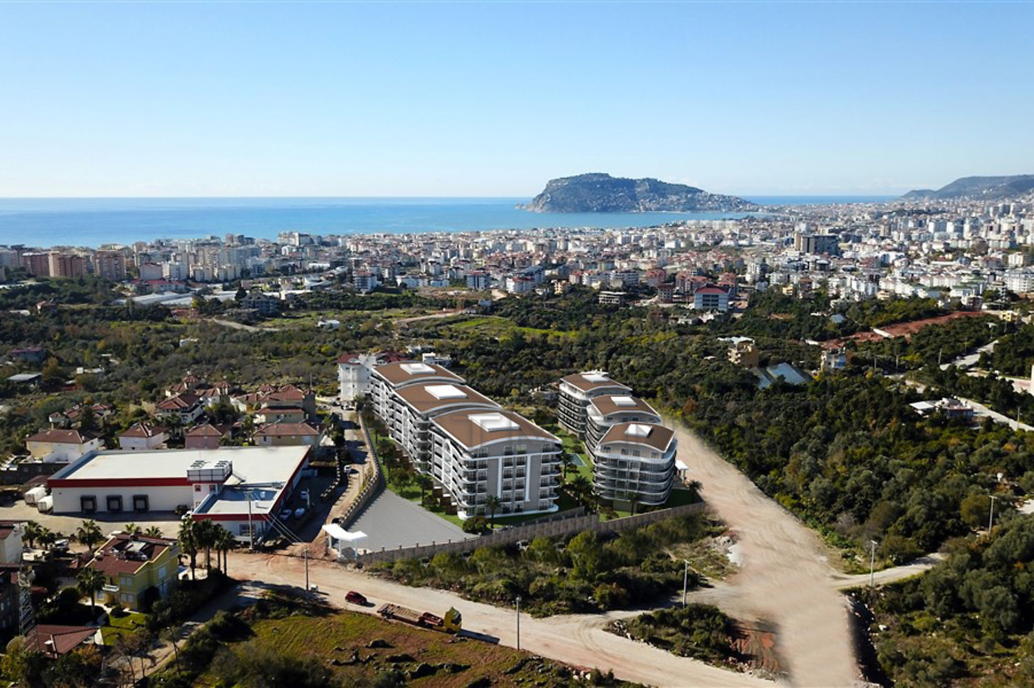 Nieuwe voordelige appartementen met zeezicht in Oba Alanya te koop